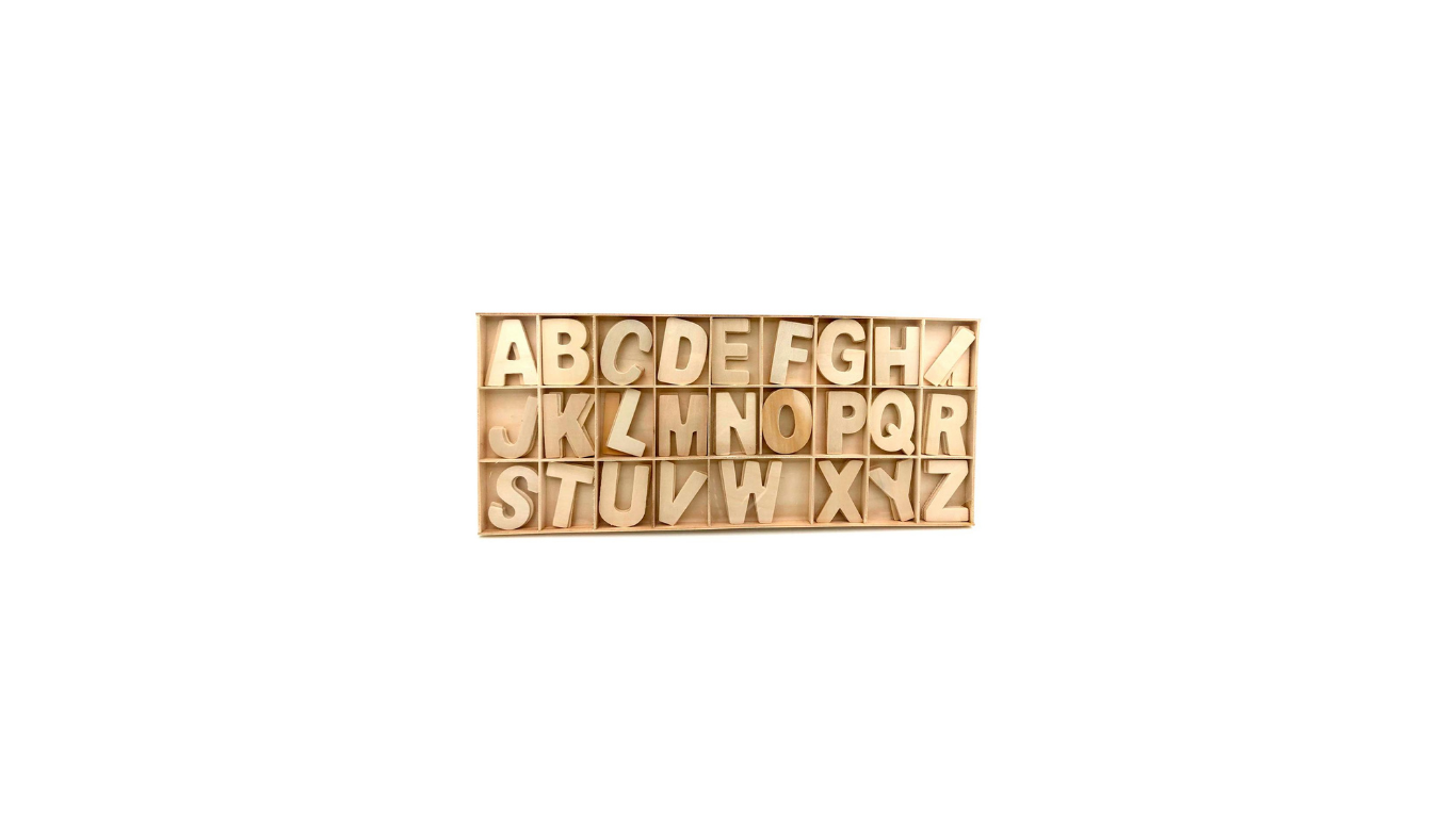 CAJA CON LETRAS EN MDF 5,5 CM - UNIVERSO MAGICO